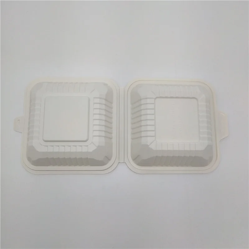 6" Compostable Cornstarch Clamshell Biodegradable Food Clamshell ...