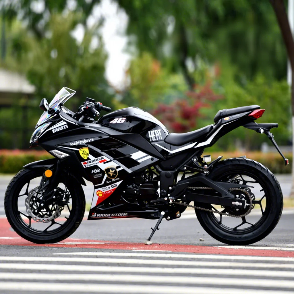 New Small Ninja Motorcycle Sports Car XSJ200 Twin-Cylinder Water-Cooled ...