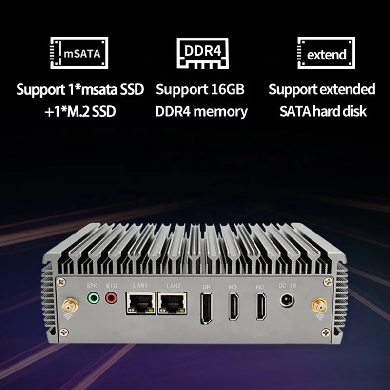 Intel Industrial Mini Pc Console J6412 Intel Celeron Fanless Mini Pcs ...