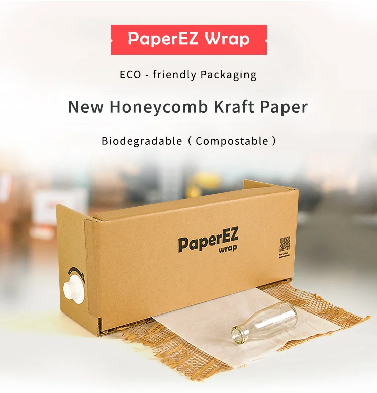 Paperez Biodegradable Wrap Honeycomb Kraft Paper Cushion Packaging - Buy Honeycomb Kraft Paper ...