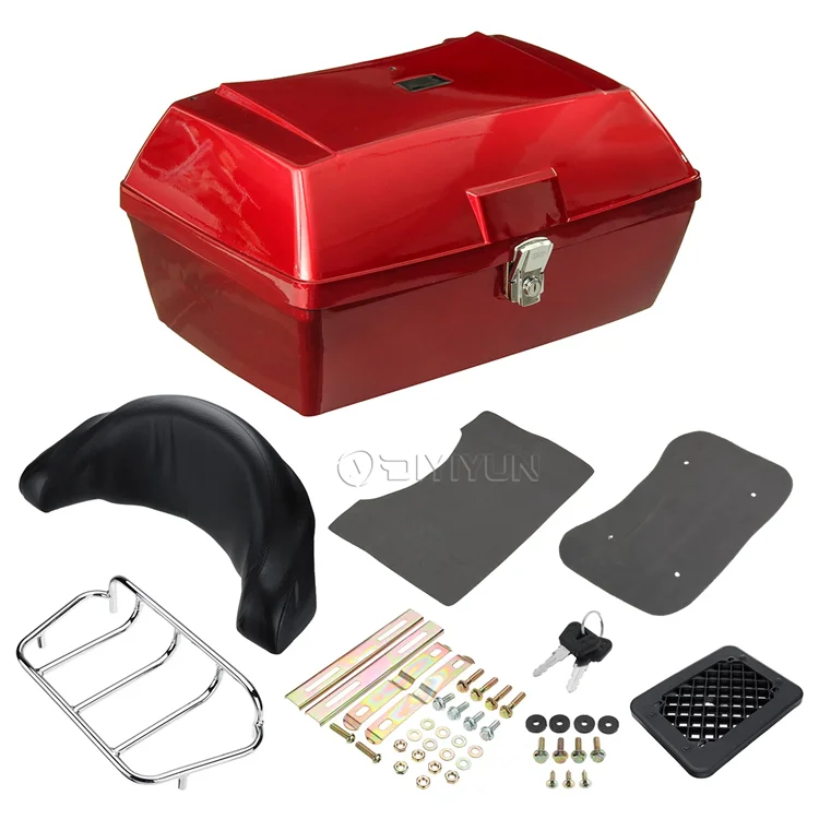 Universal Hard Large Top Box Motorcycle Tail Box Luggage For Harley ...