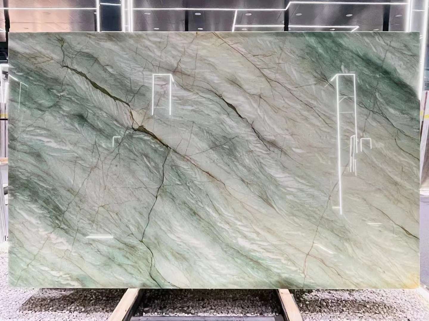 Brazil Luxury Stone Gaya Green Slabs Natural Green Slabs For House ...