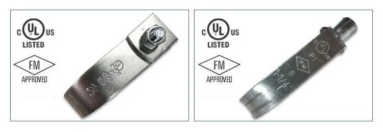 UL Listed FM Approved Clevis Hanger - White Zinc, Casting