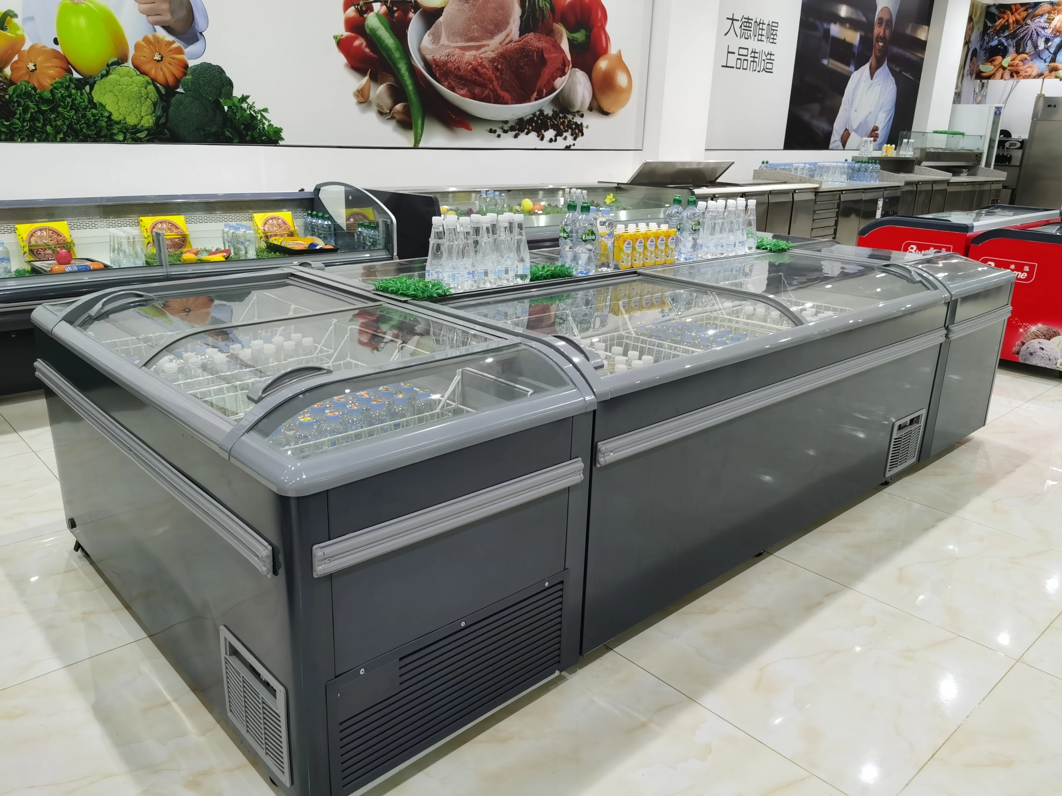 Kenkuhl Hot Selling Single Curved Combined Island Commercial Pastry ...