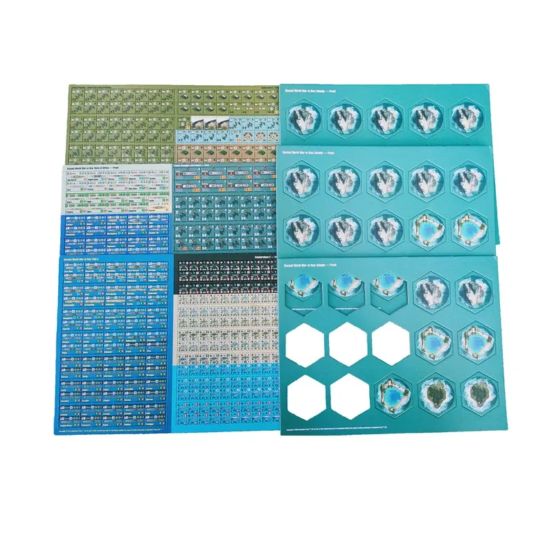 Die Cut Hexagon Cardboard Counters - Custom Board Game Pieces