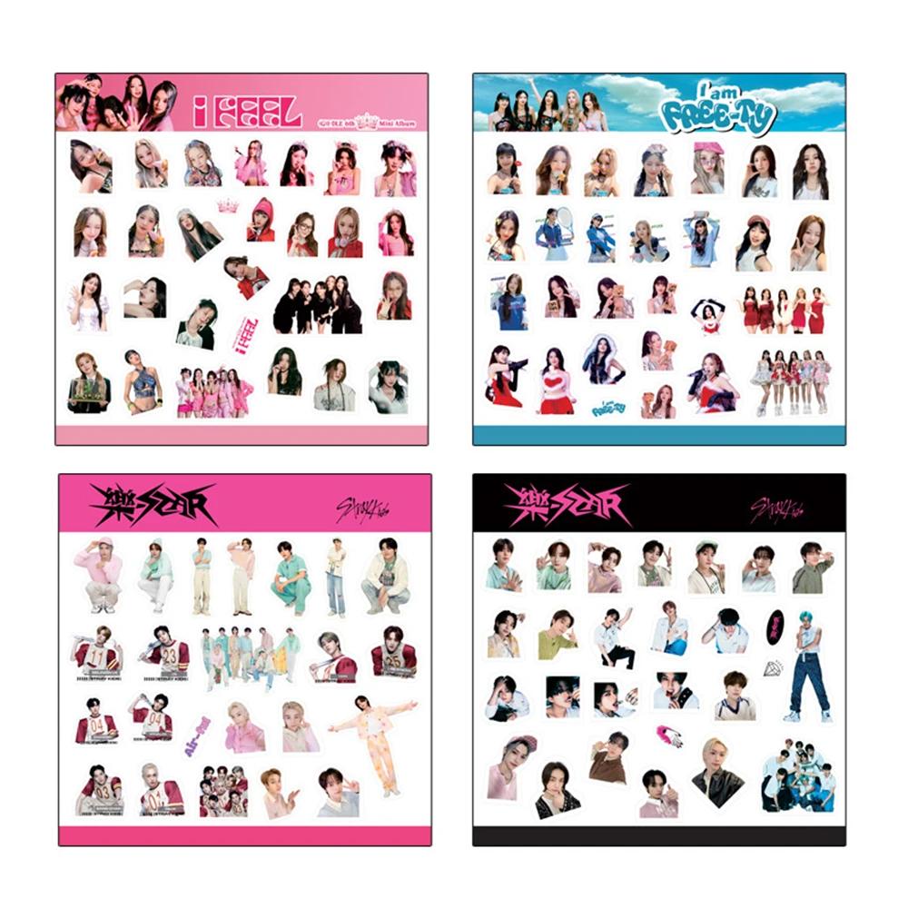KPOP Stray Kids ROCK STAR Sticker (G)I-DLE I FEEL Album DIY Character ...