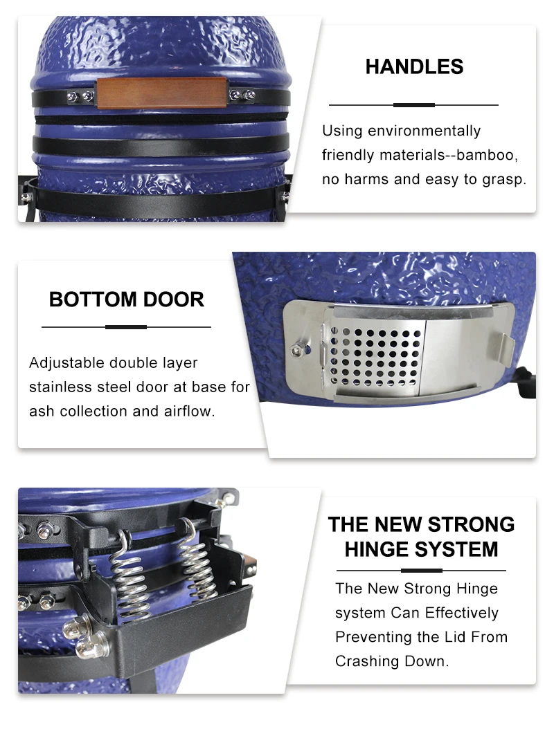 Seb Kamado Japanese Small Kamodo Ceramic Barbeque / Barbecue Grill 13 ...