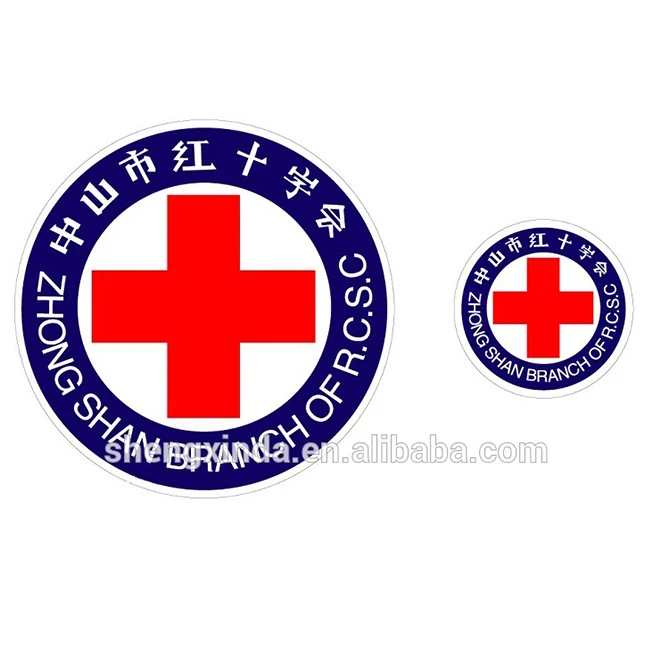 Wholesale Cheap Custom Red Cross Round Enamel Lapel Pin Metal Badge ...