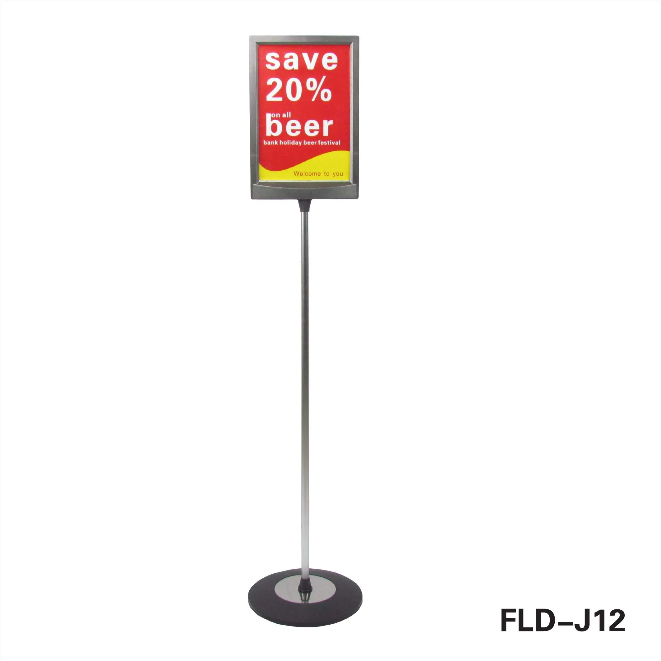 Single Pole Sign Board - Durable Display for Shopping Malls