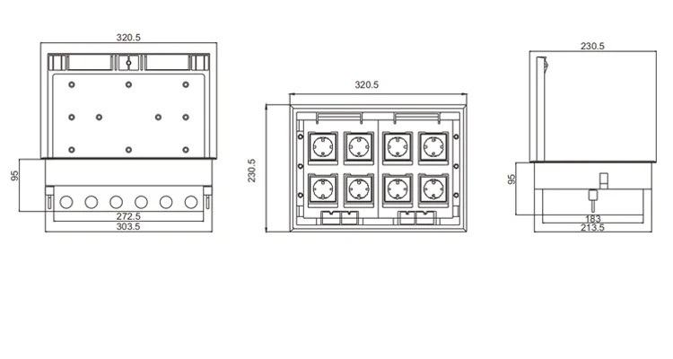 Electrical Outlet Junction Box Screeded Floor Systems,Waterproof Raised ...