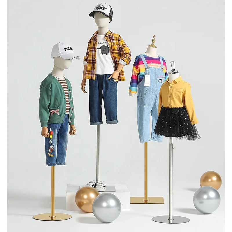 Children Clothing Store Kids Adjustable Mannequin Half Body Mannequin ...
