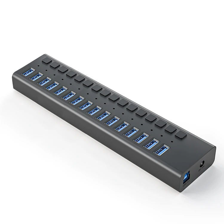 16 Ports USB 3.0 5Gbps Data Transfer & Power Plug 90W Multiport HUB for ...