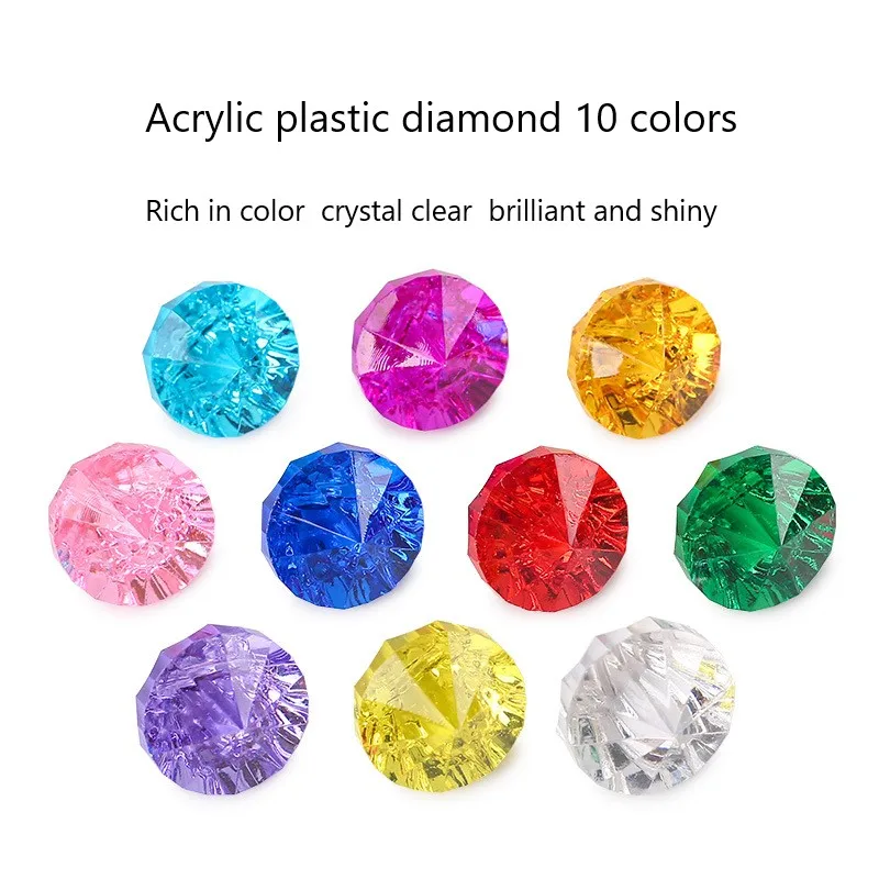 Acrylic Plastic Diamond Little Girl Puzzle Diy Crystal Seven Colored ...