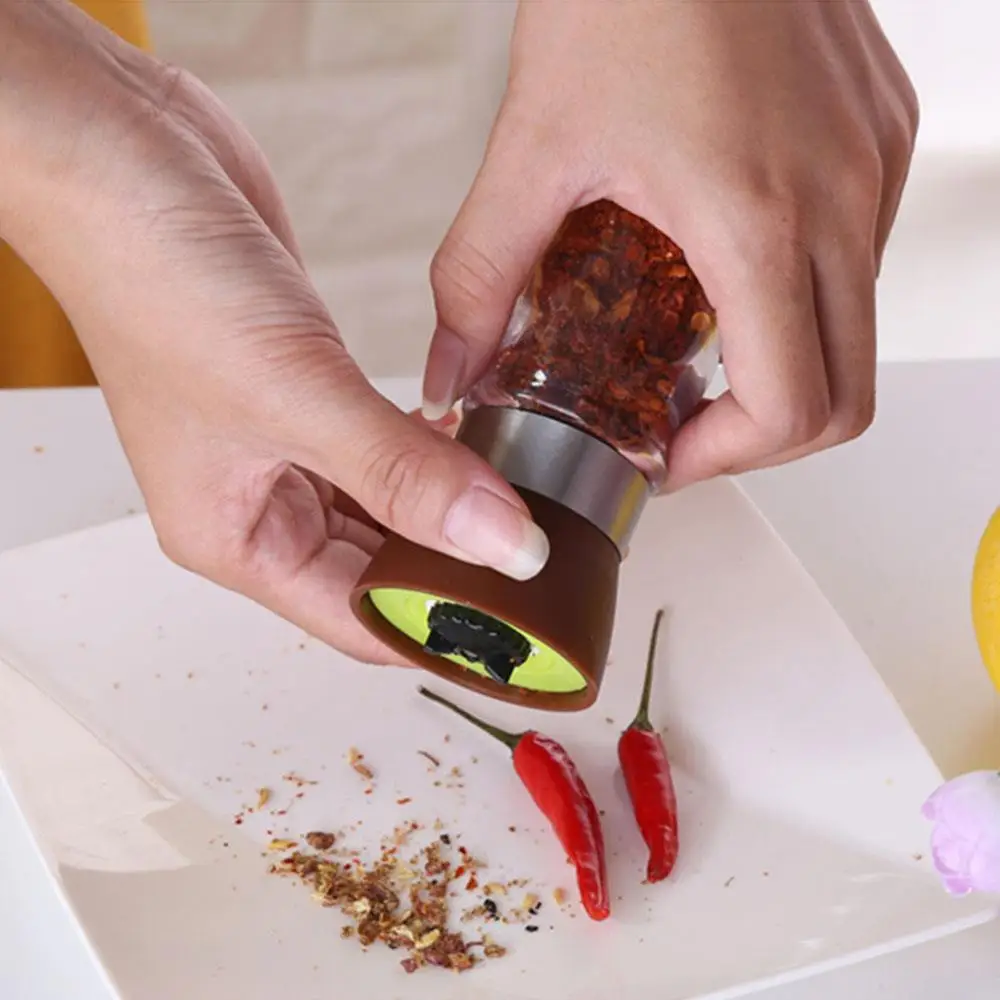 Manual Pepper Grinder Salt Pepper Spices Mill Shaker Transparent ...