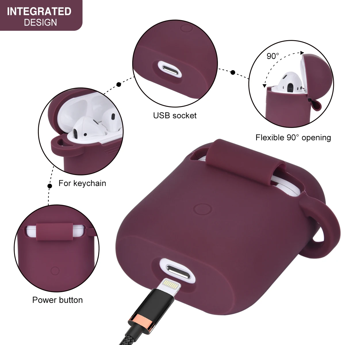 Case For Airpod,2020 Silicone Case For Apple Air Pods 2,Rubber Skin For ...