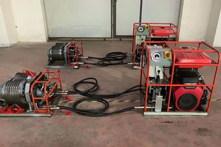 50kn Double Capstan Cable Pulling Machine for Hydraulic Winch