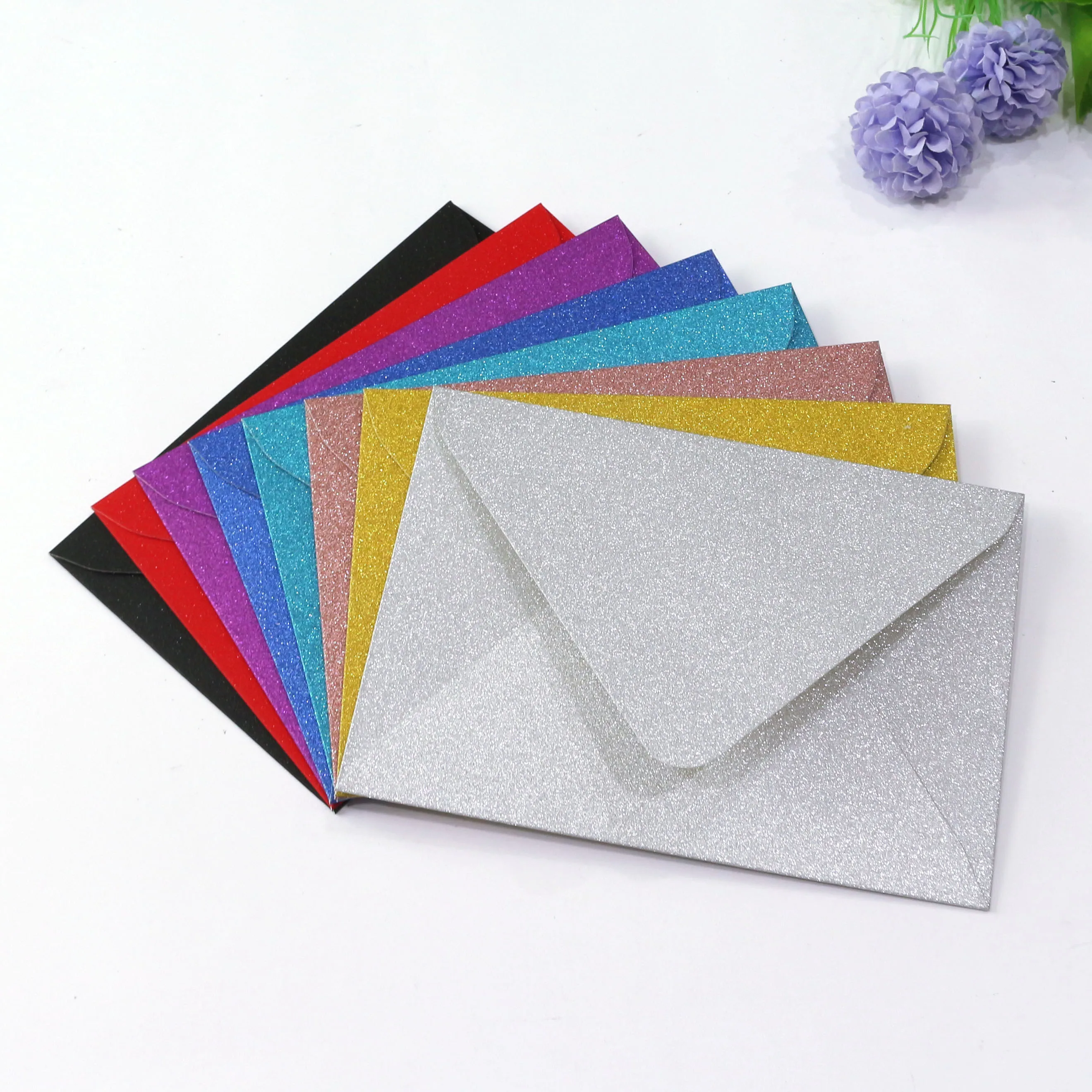 Custom Gold Glitter Wedding Invitation Envelope Sparking Gift Packing ...