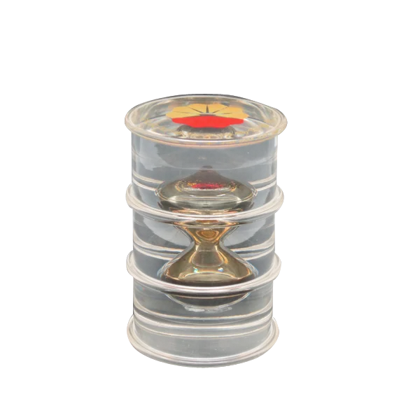 Clear Acrylic Oil Barrel Shaped Paperweight - Perfect Gift