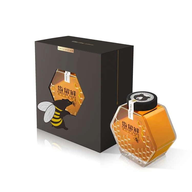 Honey Box Packaging Design - Gift Cardboard Bee Bottle