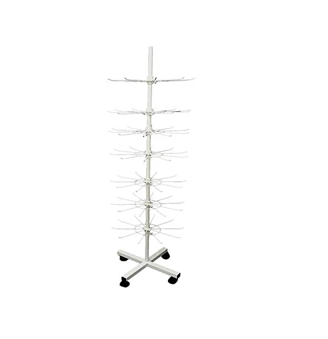 Multifunction 7 Tier Floor Jewelry Holder Necklace Spinning Metal Stand ...