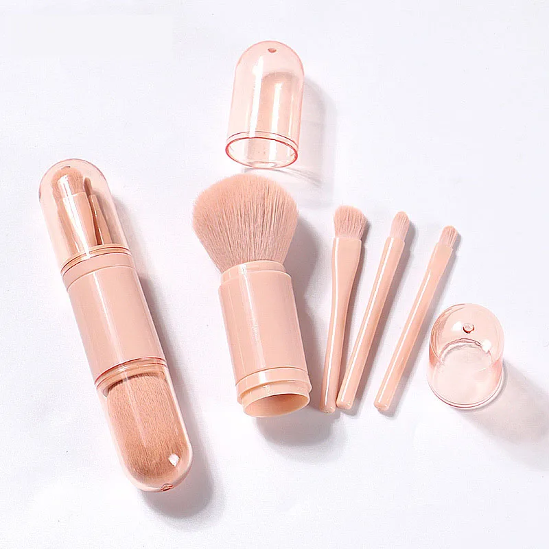 Multi Functional Portable Retractable Makeup Brush 4 In 1 Synthetic ...