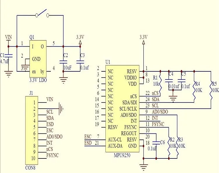 原装 Gy-9250 Mpu-9250 9 轴姿态 + 陀螺 + 加速器 + 磁力计传感器模块 - Buy Gy-9250 Mpu-9250 ...