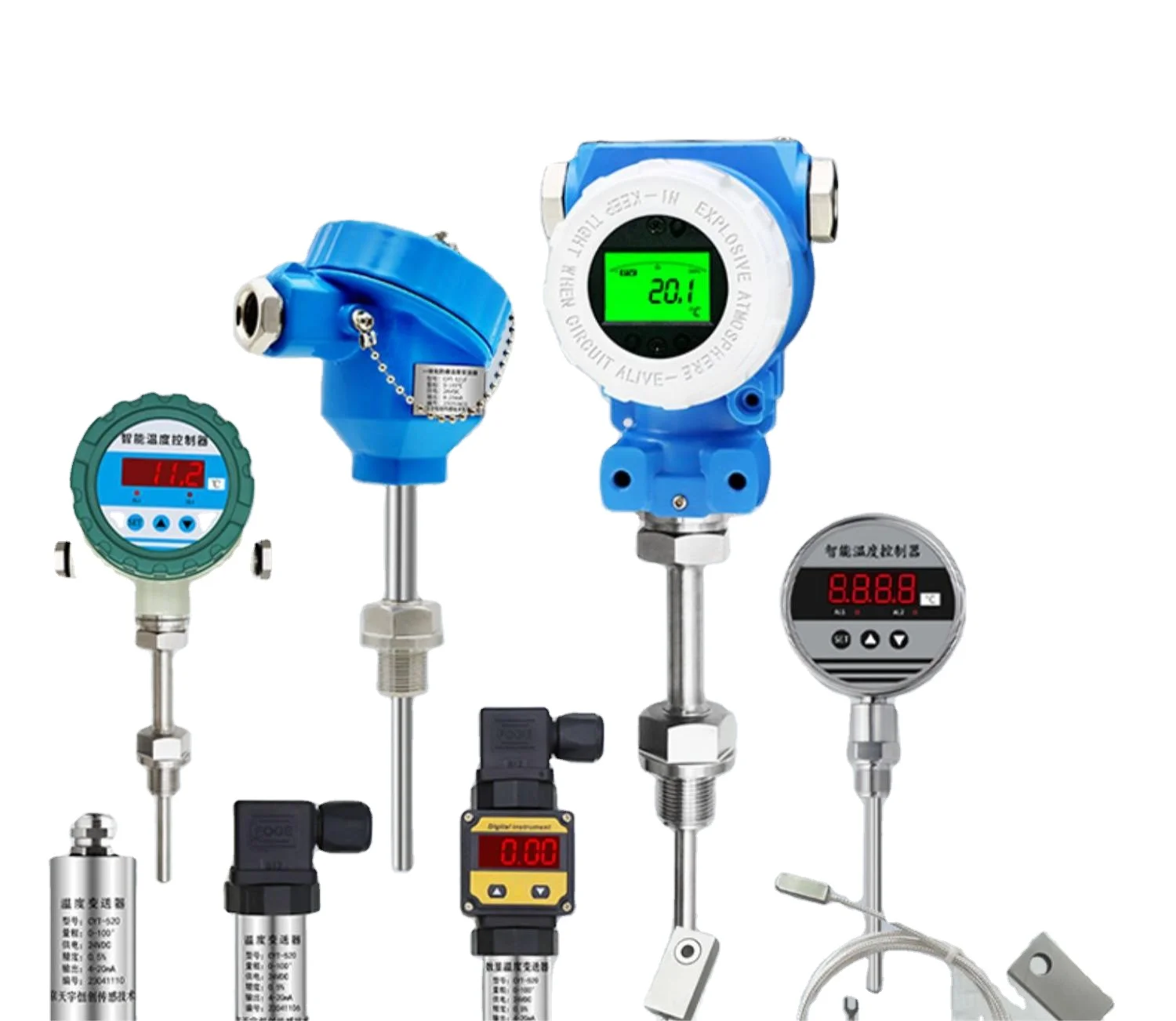 Explosion-proof Digital Display Temperature Transmitter Plug-in ...