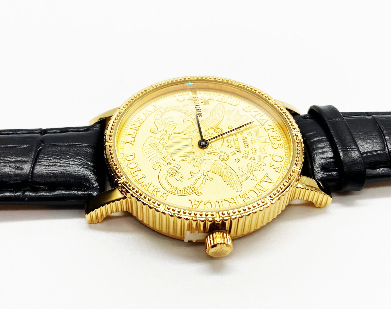 WYGICOO Custom Sandoz Dollar Coin Bezel Coin Watch - Men's