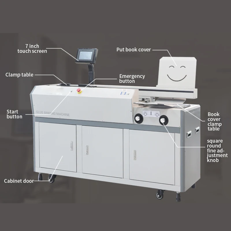 T60-a4 High Quality Automatic Perfect Glue Book Binding Machine Glue Binder Hot Melt Glue Book ...