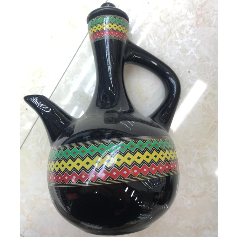 Ethiopian Buna Coffee Pot Ceramic Queen of Sheba Design Eritrean ...