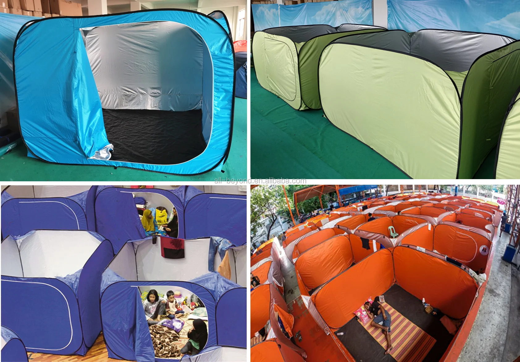 Tsunami Typhoon Earthquake Indoor Modular Evacuation Relief Tent