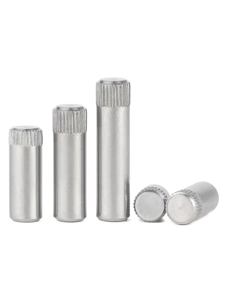 304 Stainless Steel Knurled Pin,Thread Twisting Hinge Pin,Cylindrical ...