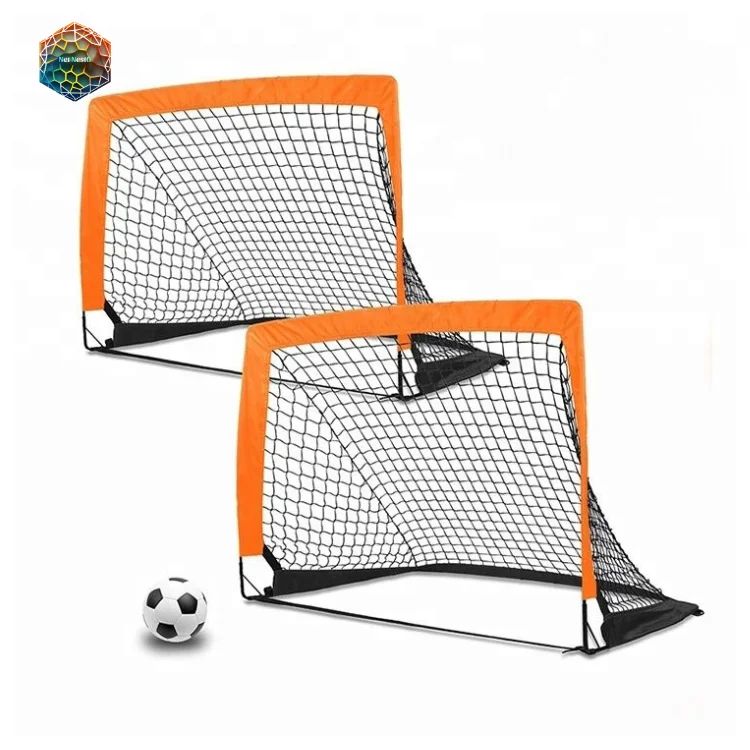 Kids Soccer Goals For Backyard Set - 2 Of 4' X 3' Portable Soccer Goal ...