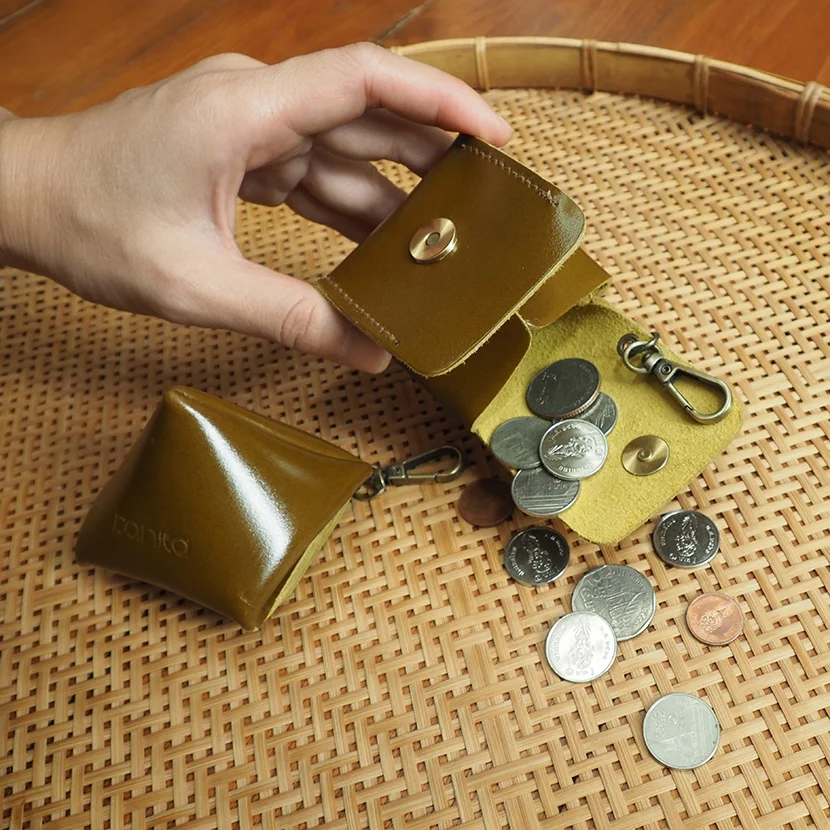 Genuine Leather Goods Thai Dessert Collection Leather Coin Purse Kha ...