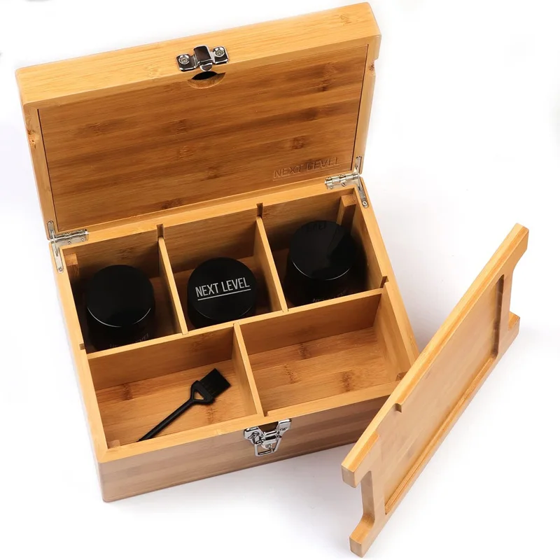 WOODENWORKERART Wooden Stash Box with Rolling Tray for Herbs and ...