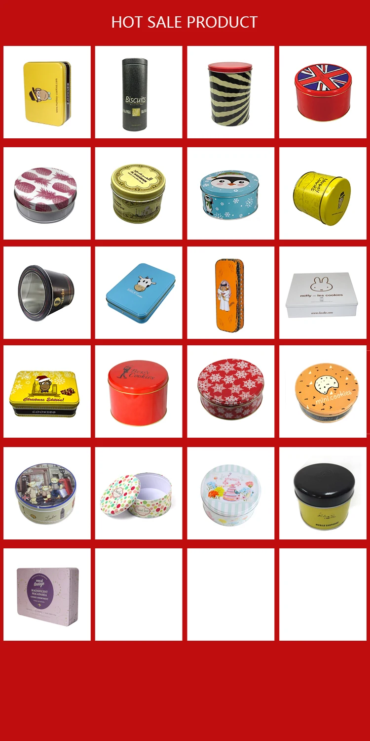 Vintage Golden Round Cookies Tin Box Tea Metal Box Food Grade Empty ...