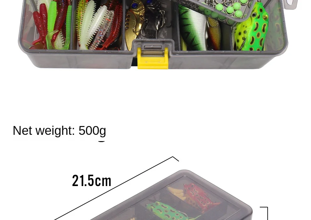 168pcs Boxed Set Bass Fishing Gear Wholesale 168pcs Lure Bait Plastic ...