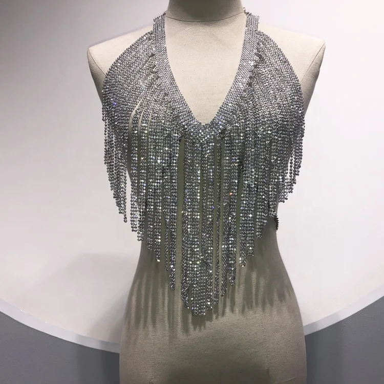 Gc023 Women Sexy Chainmail Top With Tassels Beach Clubwear Dresses Women Party Elegant Buy