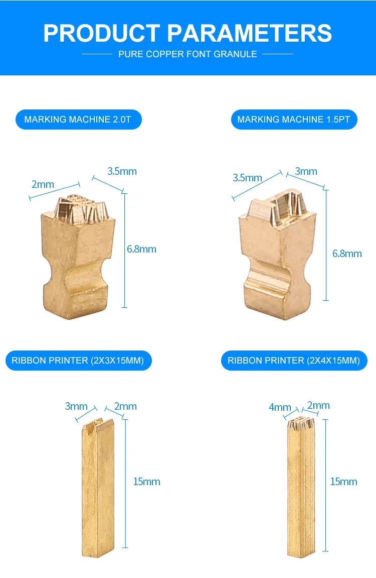 Brass Material Alphabet Letter Fonts for Heat Press Machines