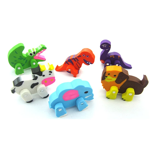 Movable Jungle Animal Eraser - Promotional Fun!