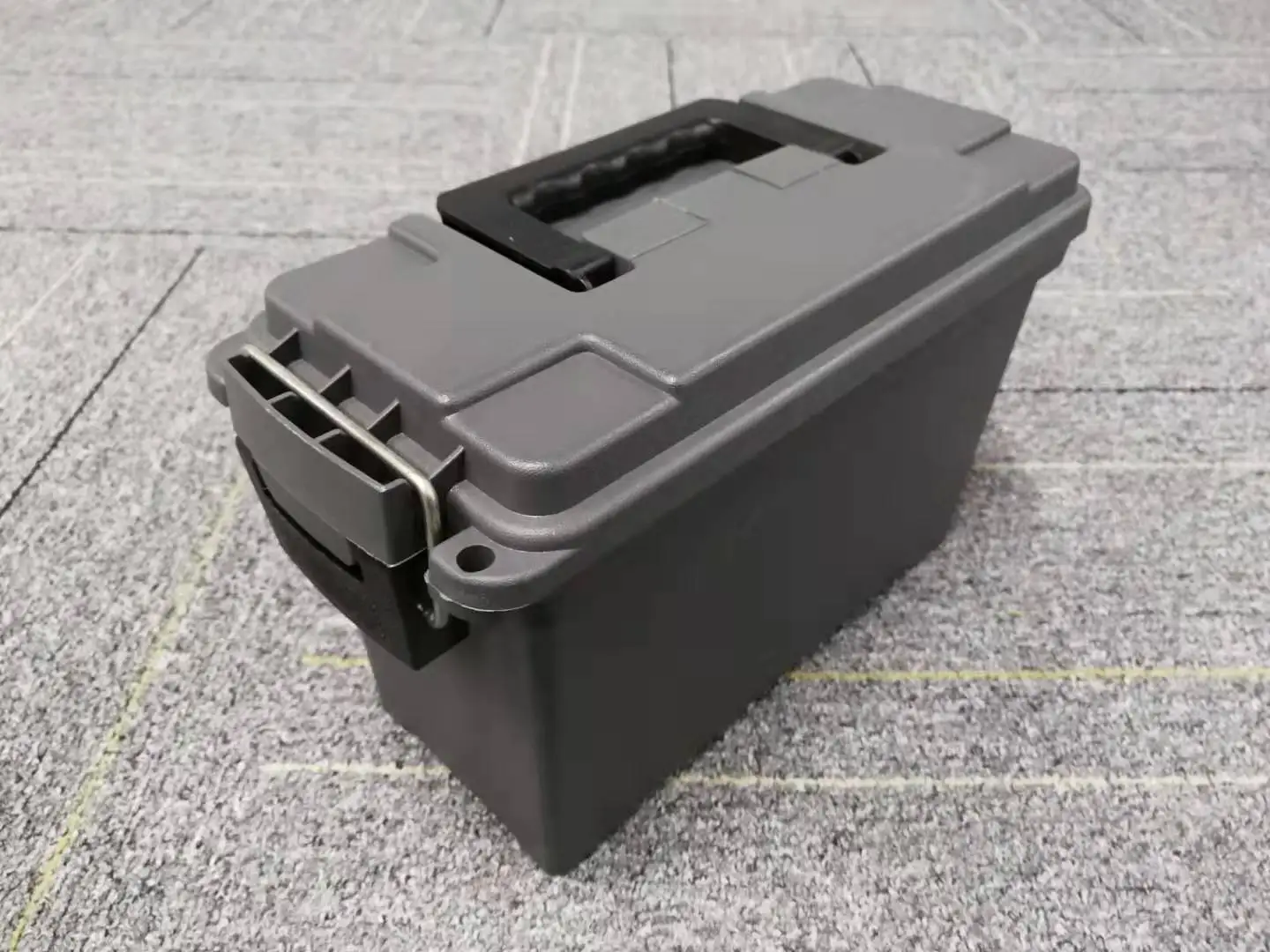 Carrying Hard Plastic Bullet Case Box - Green Black Ammo Can