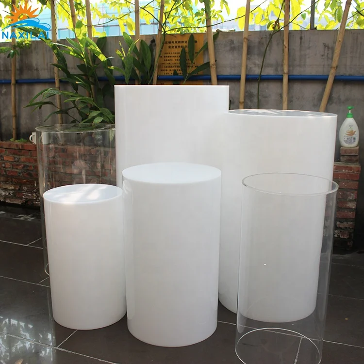 Naxilai Birthday Party Displays Round Acrylic Plinths Pedestal White ...