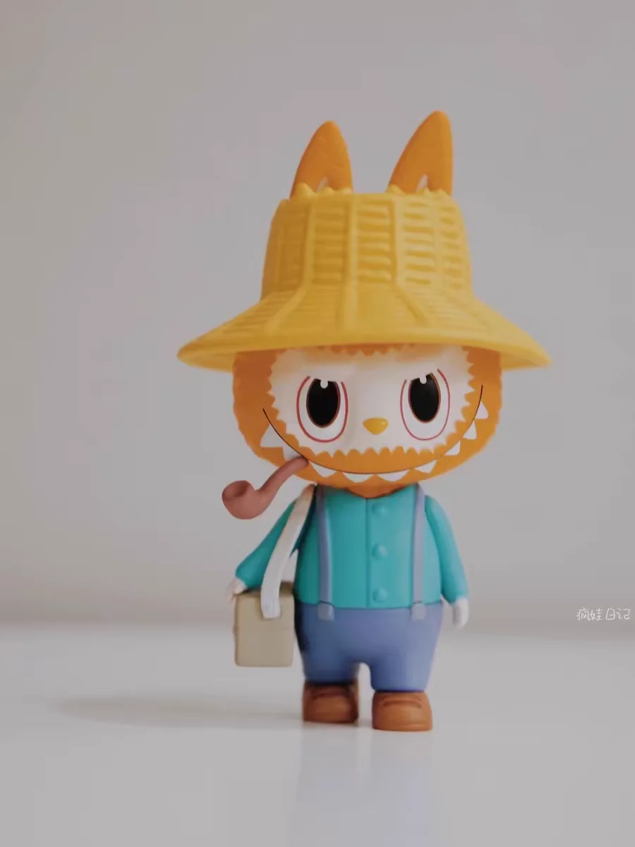 Tiktok Hot Selling Small Plastic Labubu Toys Wearing Clothes Action ...