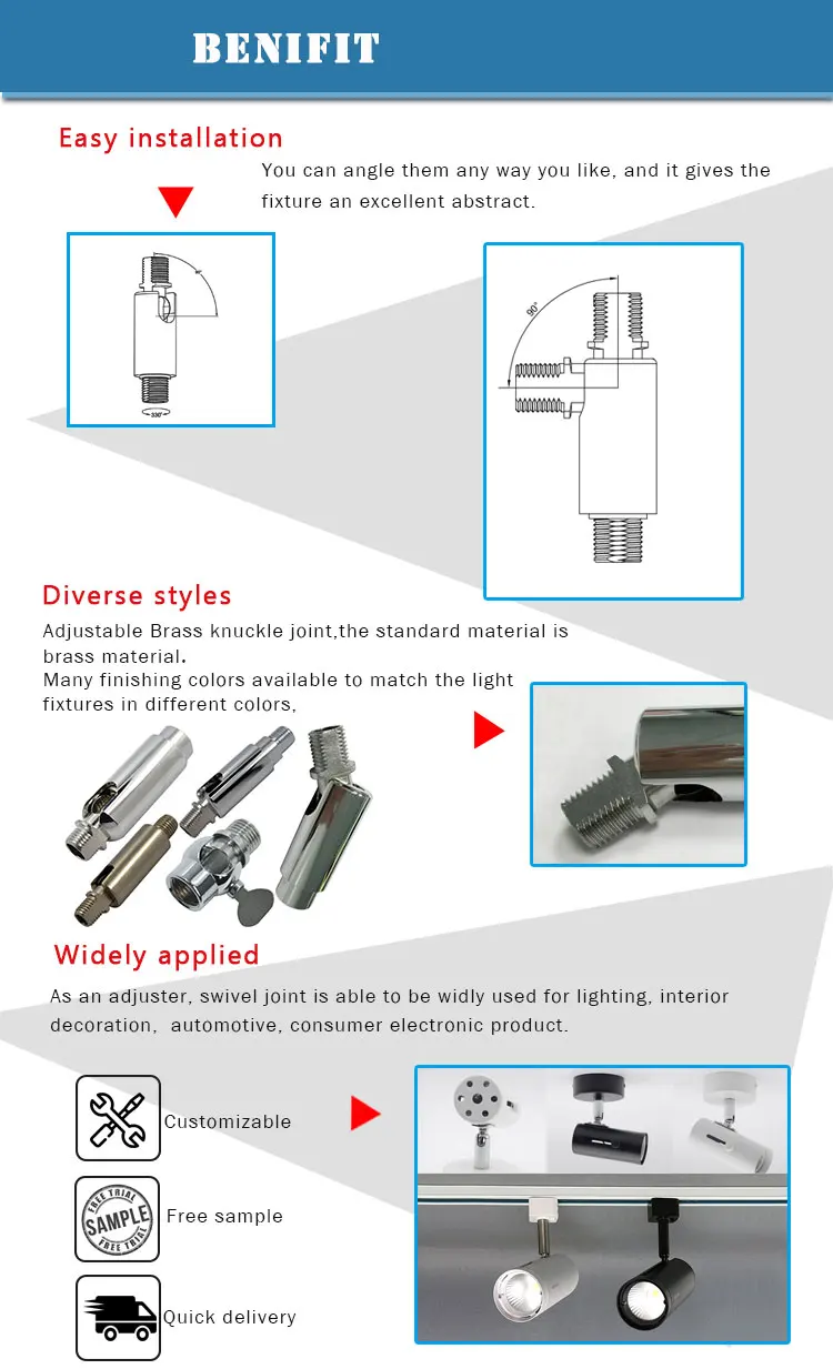Brass Swivel Joint,Adjustable Swivel Joint For Lamp,Lighting,Display,90 ...