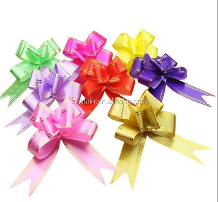 Promotional Package Pre-made Ribbon Decorative Assorted Color Star Bow ...