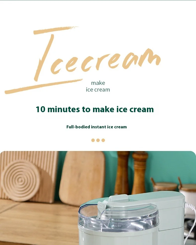 Fully Automatic Mini Ice Cream Machine Household Small Kidsren's DIY ...