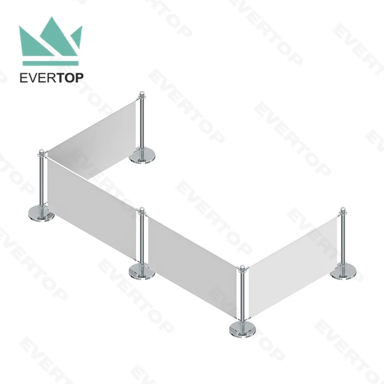 Ts-cb04 Portable Cafe Windbreak Banner Barrier,Wind Break Banner Queue ...