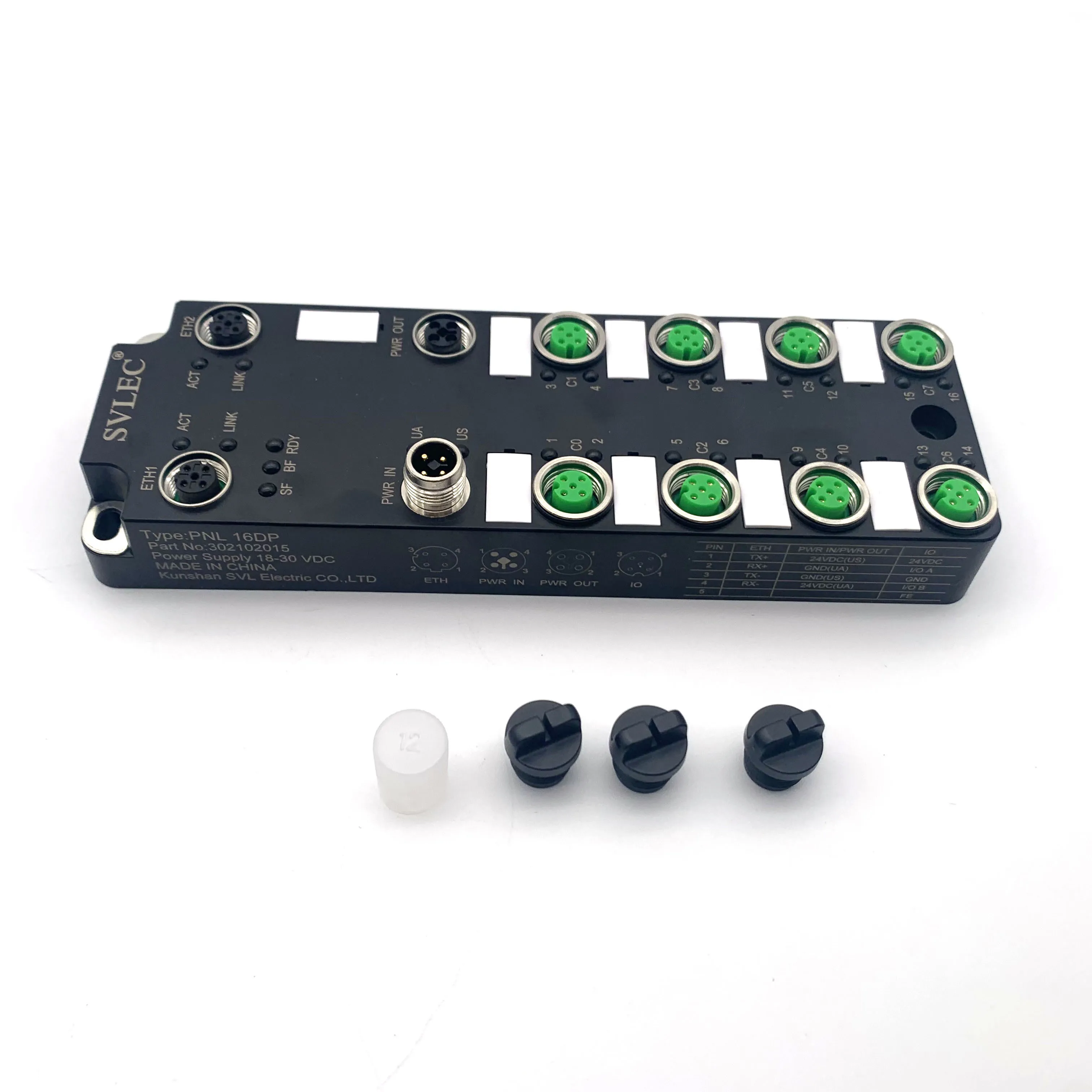 Ip67 Industrial Plastic M12 8 Port 16 Di Do Remote Io Module - Buy ...