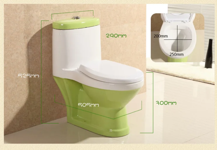 Pate Green Kindergarten Toilet - Modern Children Water Closet for ...