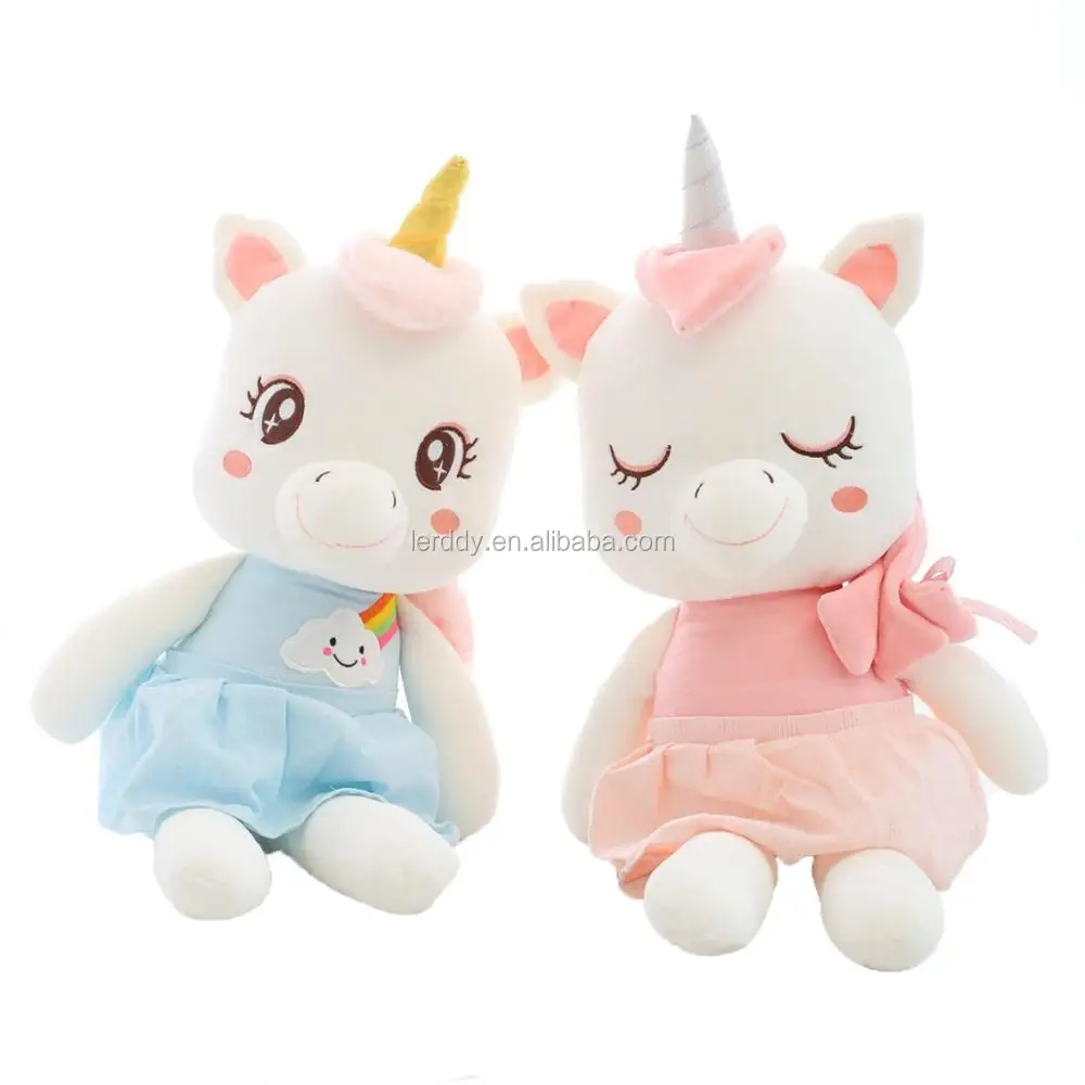 Little And Giant Plush Ballerina Unicorn Toy With Dress Plush Stuffed ...